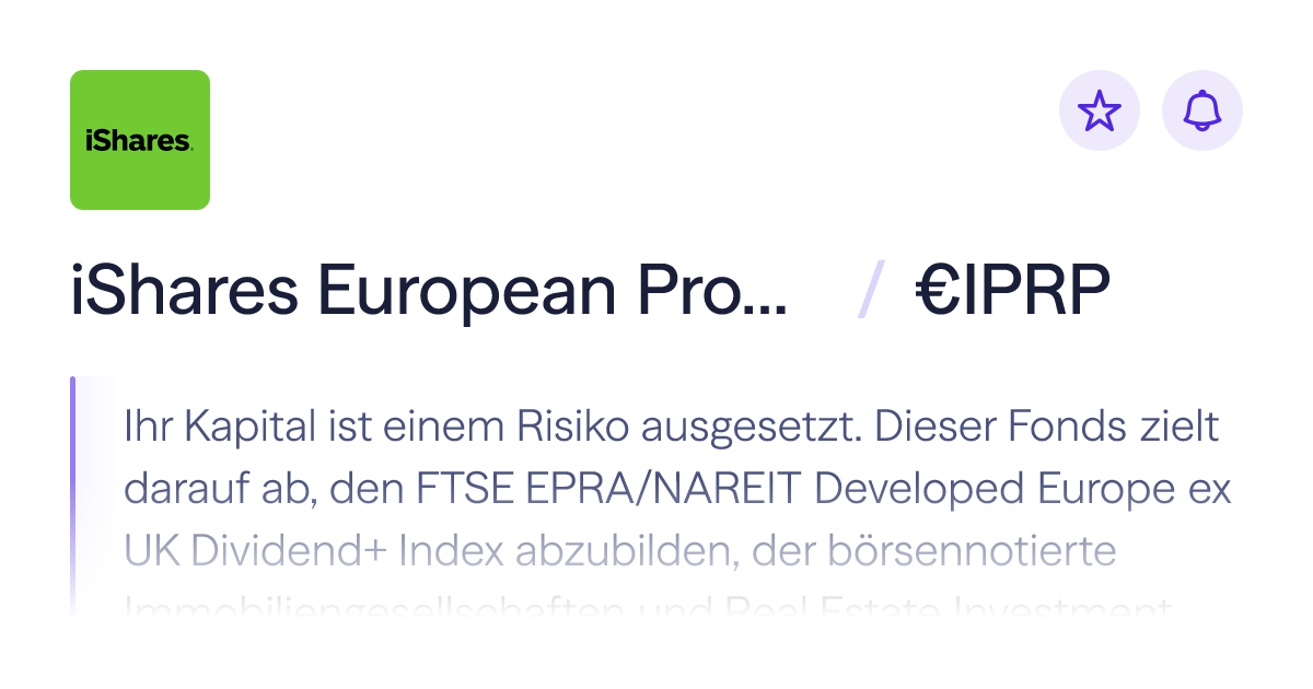 Kaufen Sie iShares European Property Yield ETF (€IPRP) | Lightyear
