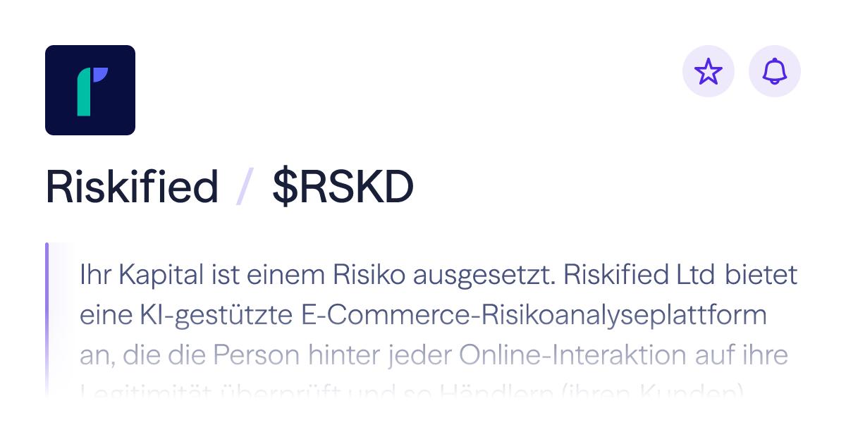 Kaufen Sie die Riskified-Aktie | Aktienkurs $RSKD | Lightyear