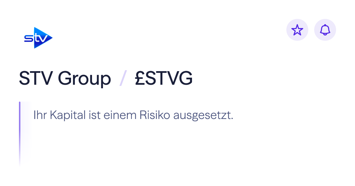 Kaufen Sie die STV Group-Aktie | Aktienkurs £STVG | Lightyear