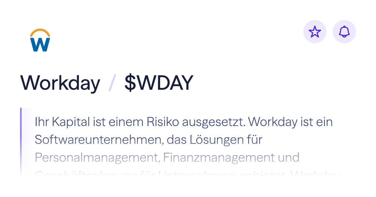 Kaufen Sie die Workday-Aktie | Aktienkurs $WDAY | Lightyear