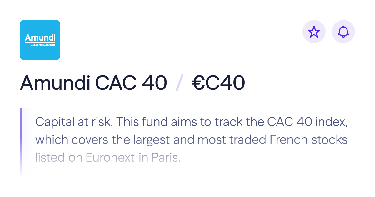 Buy Amundi CAC 40 ETF (€C40) | Lightyear