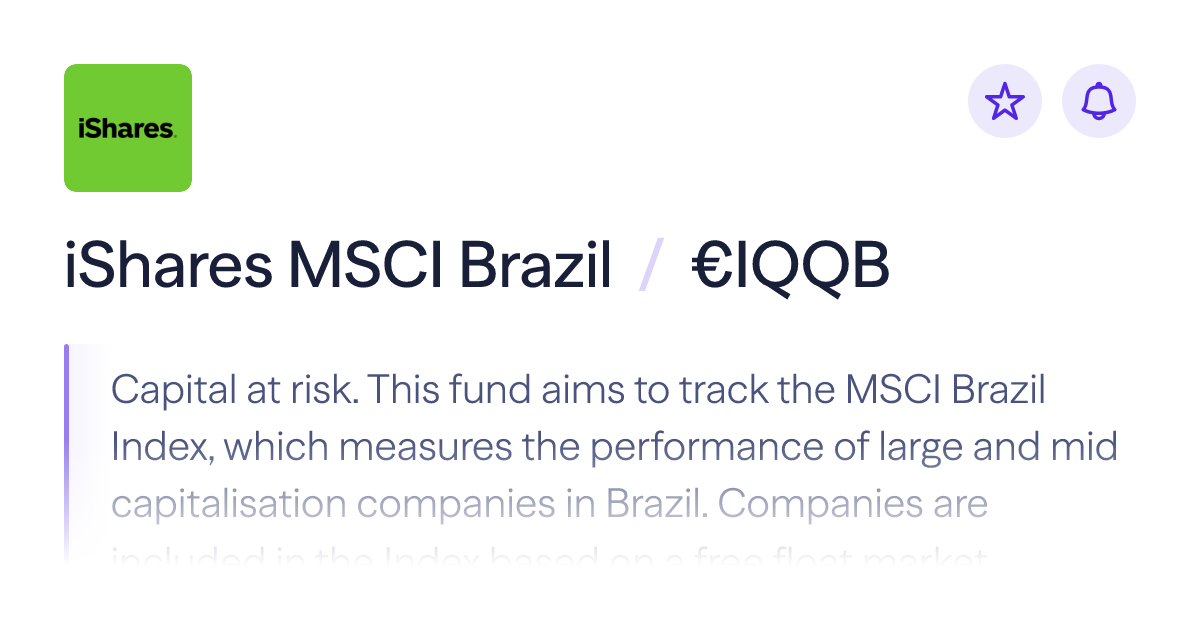 Buy iShares MSCI Brazil ETF (€IQQB) | Lightyear