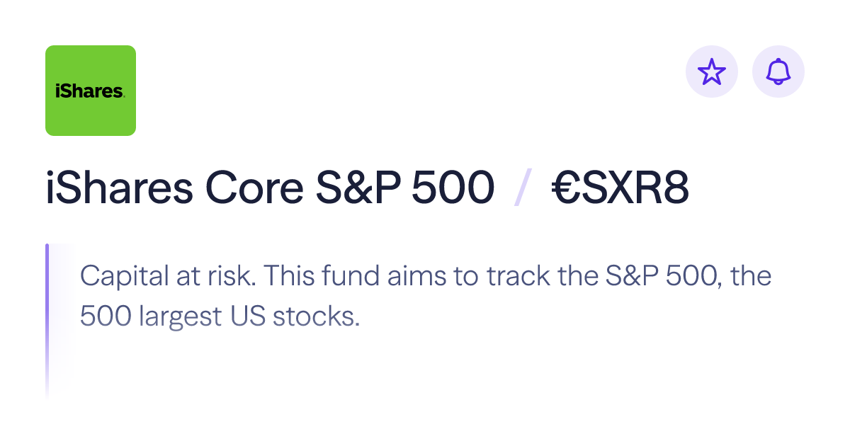 Buy iShares Core S&P 500 ETF (€SXR8) | Lightyear