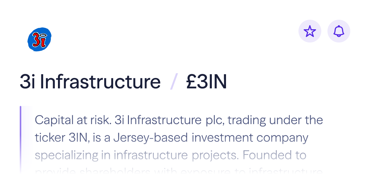 Buy 3i Infrastructure stock | £3IN Share Price | Lightyear