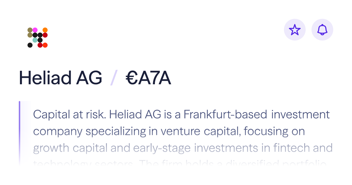 Buy Heliad AG stock | €A7A Share Price | Lightyear