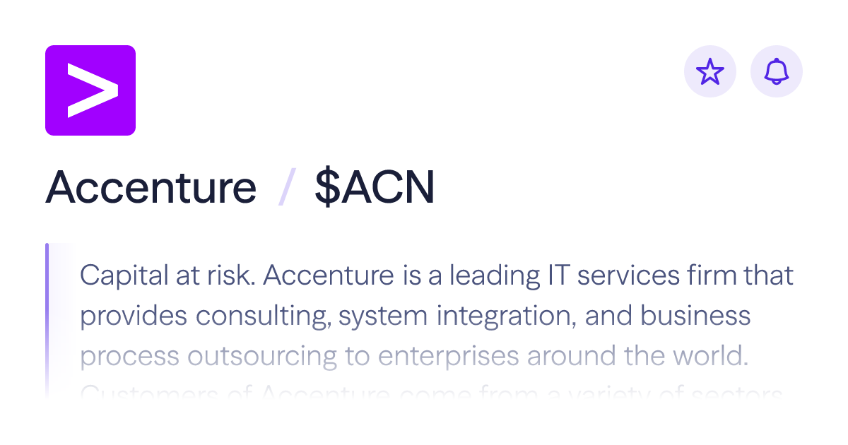 Buy Accenture stock | $ACN Share Price | Lightyear