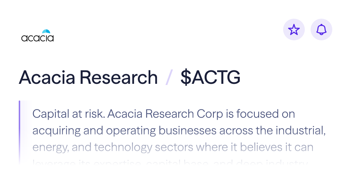 Buy Acacia Research stock | $ACTG Share Price | Lightyear