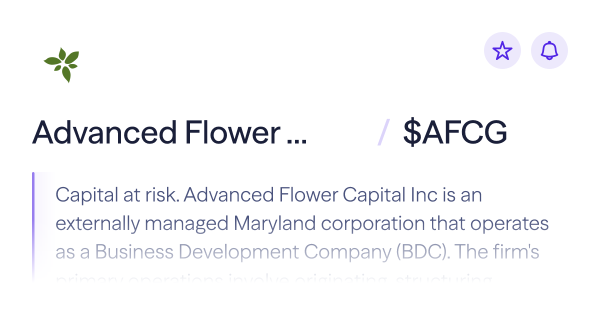 Buy AFC Gamma stock | $AFCG Share Price | Lightyear