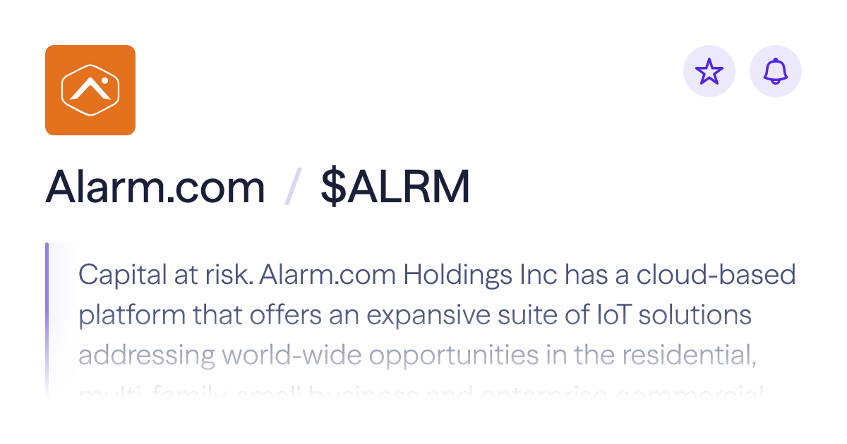 Buy Alarm.com stock | $ALRM Share Price | Lightyear