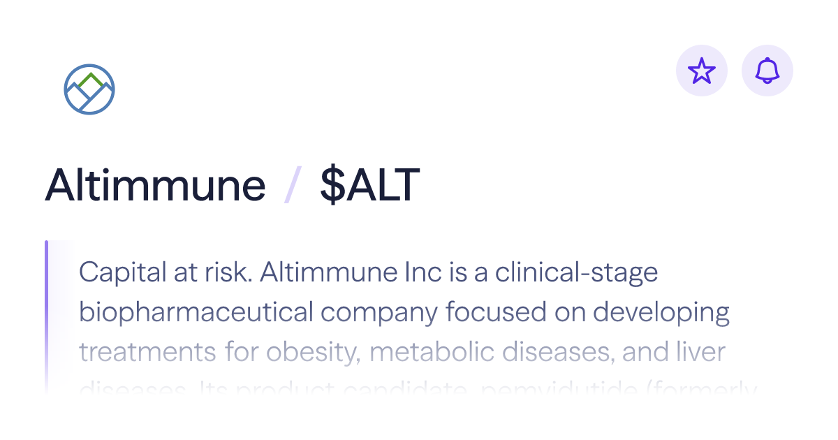 Buy Altimmune stock | $ALT Share Price | Lightyear