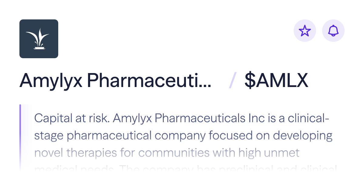 Buy Amylyx Pharmaceuticals, Inc. stock | $AMLX Share Price | Lightyear