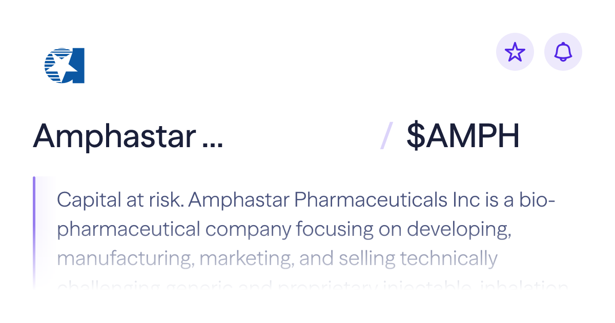 Buy Amphastar Pharmaceuticals stock | $AMPH Share Price | Lightyear