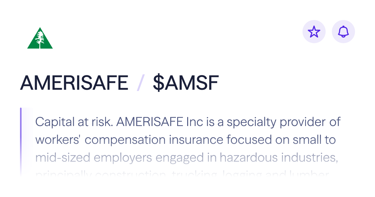 Buy AMERISAFE stock | $AMSF Share Price | Lightyear