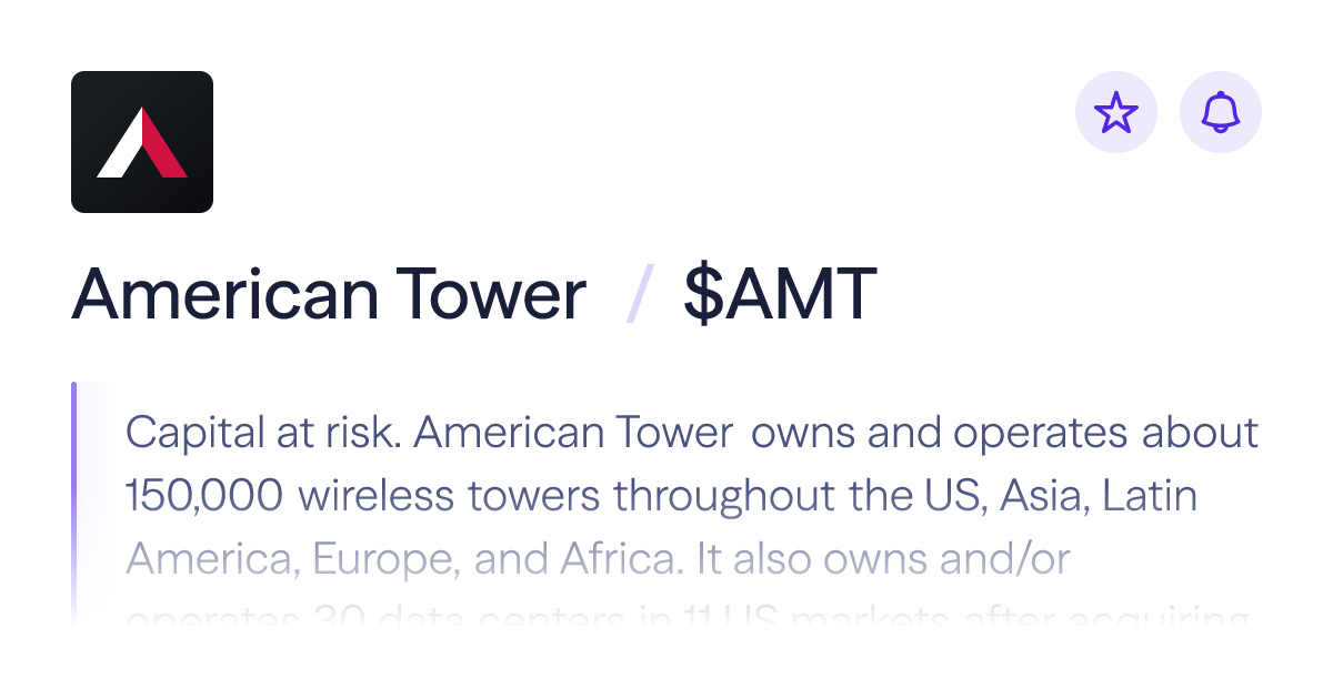 Buy American Tower stock | $AMT Share Price | Lightyear