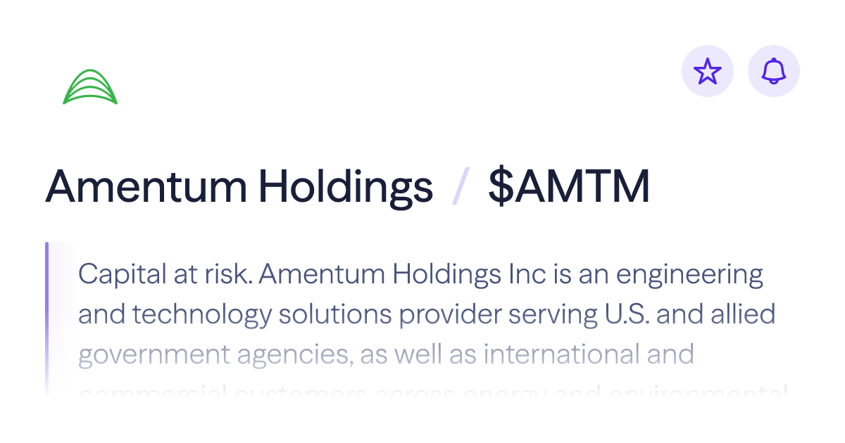 Buy Amentum Holdings stock | $AMTM Share Price | Lightyear