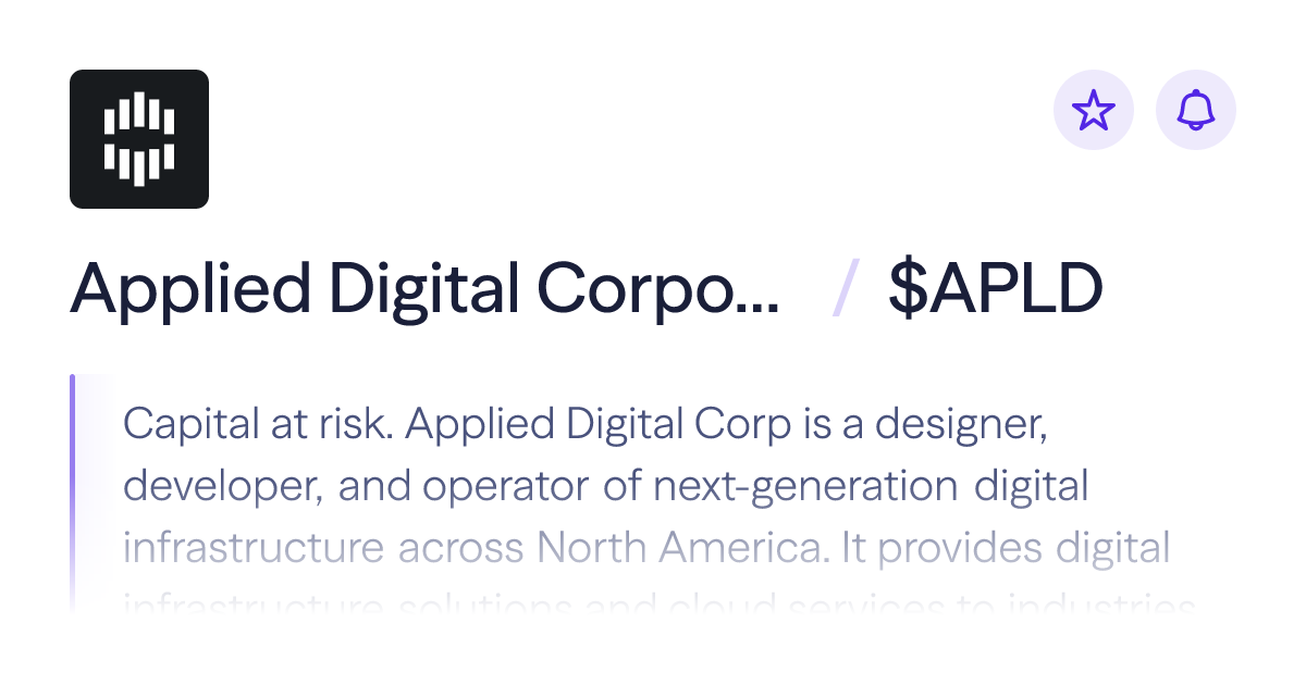 Buy Applied Digital Corporation stock | $APLD Share Price | Lightyear