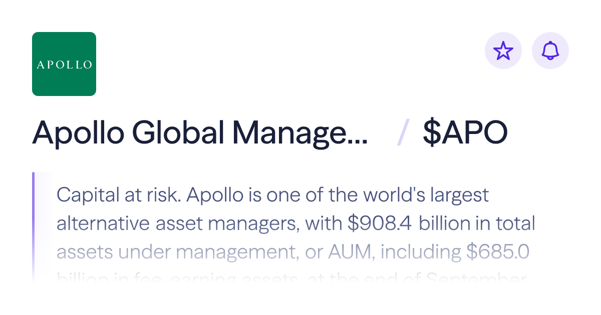 Buy Apollo Global Management stock | $APO Share Price | Lightyear