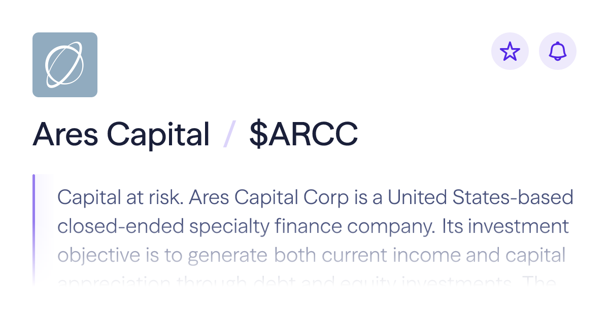 Buy Ares Capital stock | $ARCC Share Price | Lightyear