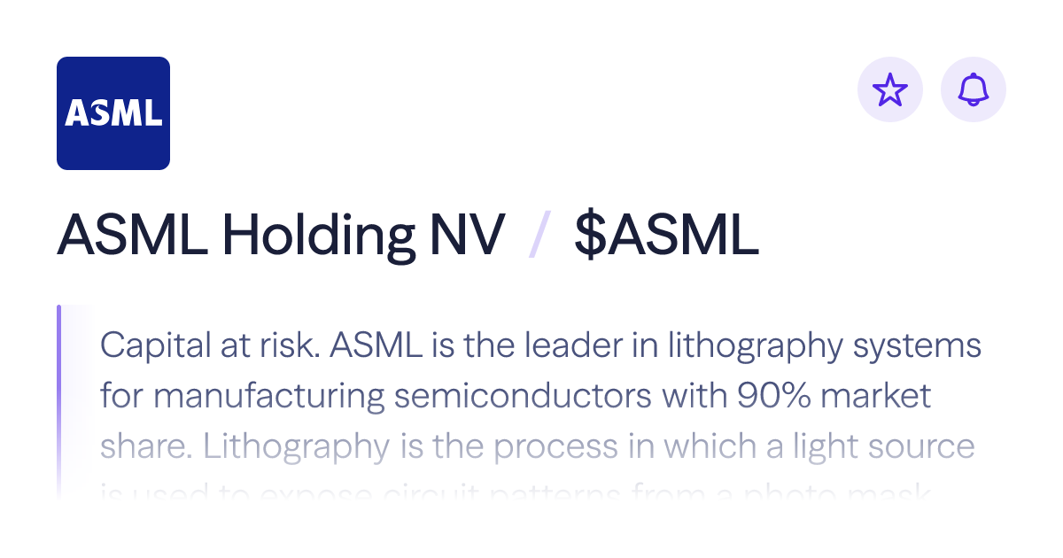 Buy ASML Holding NV stock | $ASML Share Price | Lightyear