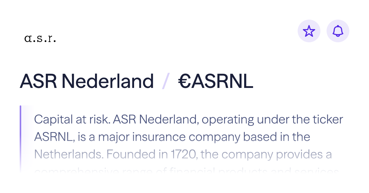 Buy ASR Nederland stock | €ASRNL Share Price | Lightyear