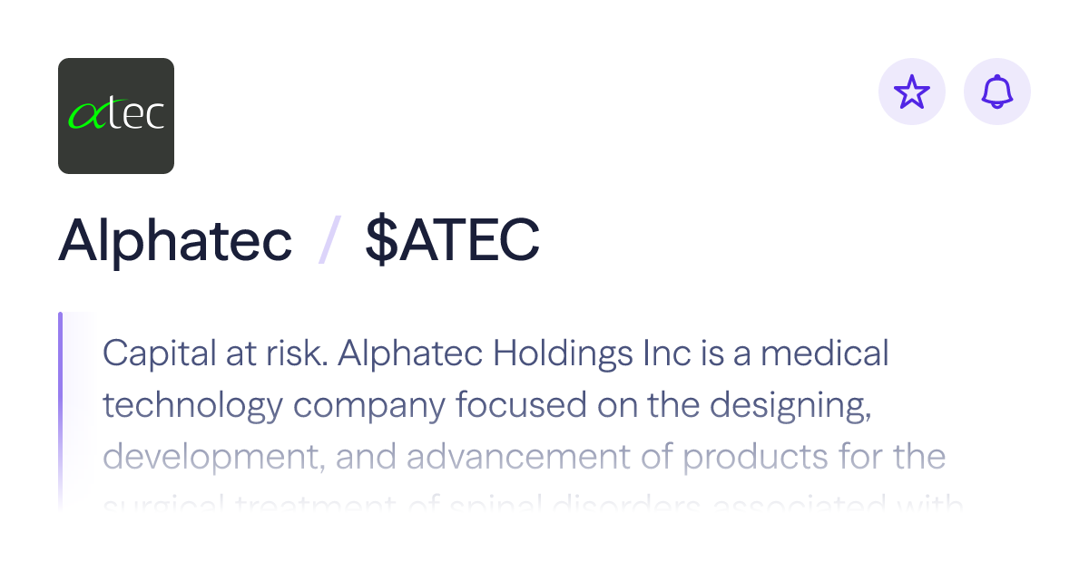 Buy Alphatec stock | $ATEC Share Price | Lightyear