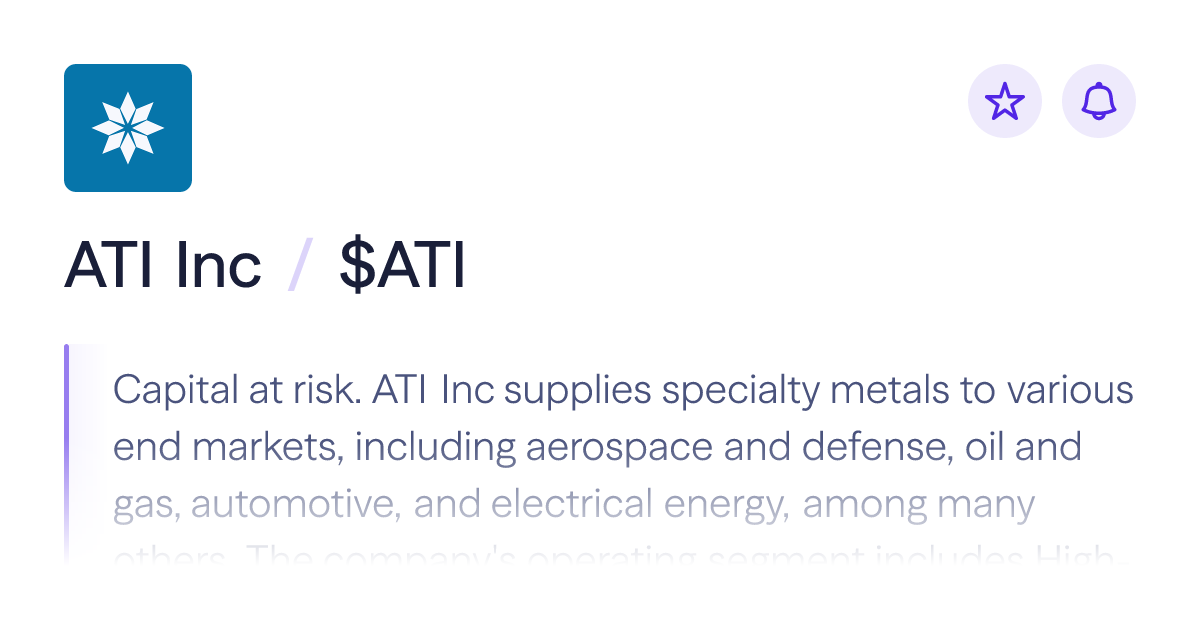 Buy Allegheny Technologies stock | $ATI Share Price | Lightyear