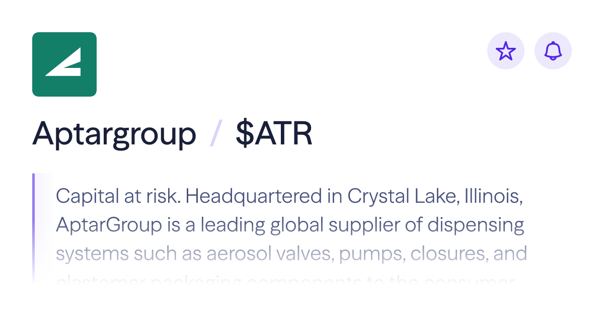 Buy Aptargroup stock | $ATR Share Price | Lightyear
