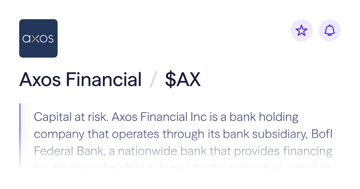 Buy Axos Financial stock | $AX Share Price | Lightyear