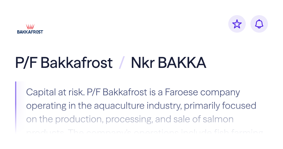 Buy P/F Bakkafrost stock | NkrBAKKA Share Price | Lightyear