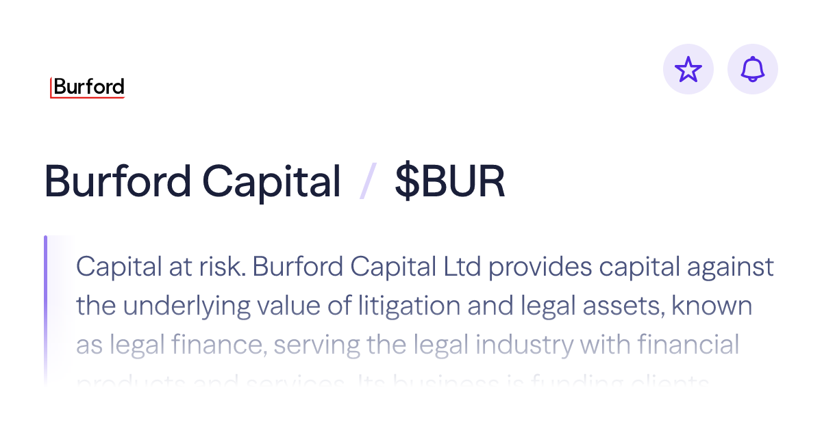 Buy Burford Capital stock | $BUR Share Price | Lightyear