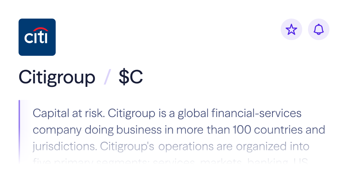 Buy Citigroup stock | $C Share Price | Lightyear