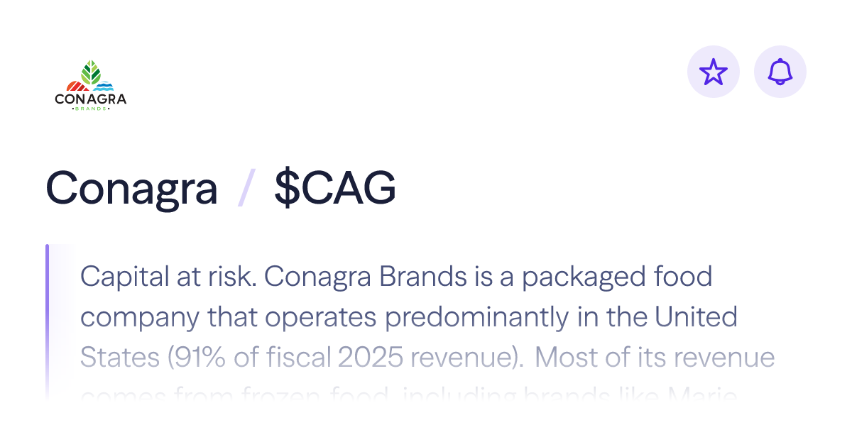 Buy Conagra stock | $CAG Share Price | Lightyear