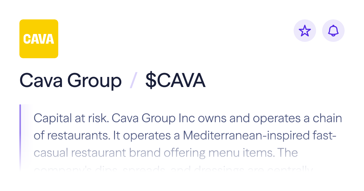 Buy Cava Group stock | $CAVA Share Price | Lightyear