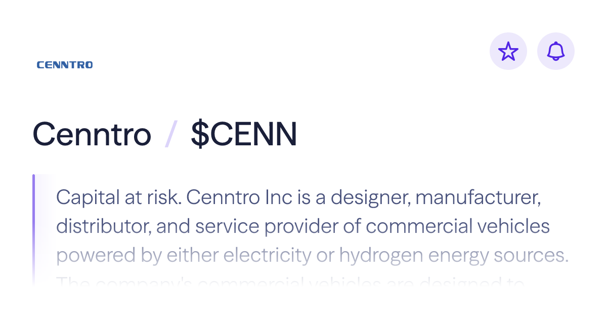 Buy Cenntro stock | $CENN Share Price | Lightyear