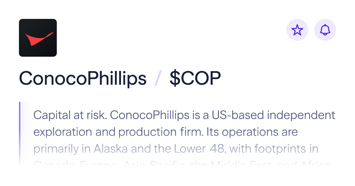 Buy ConocoPhillips stock | $COP Share Price | Lightyear