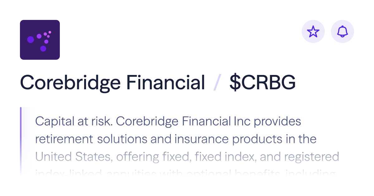 Buy Corebridge Financial stock | $CRBG Share Price | Lightyear