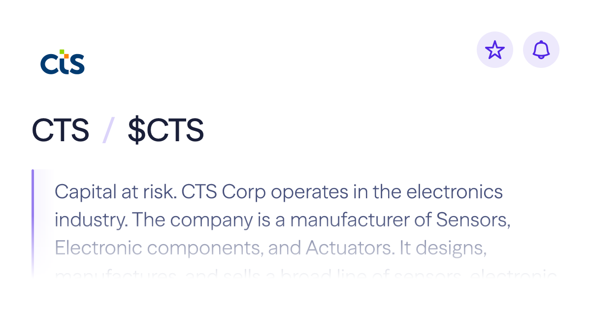 Buy CTS stock | $CTS Share Price | Lightyear