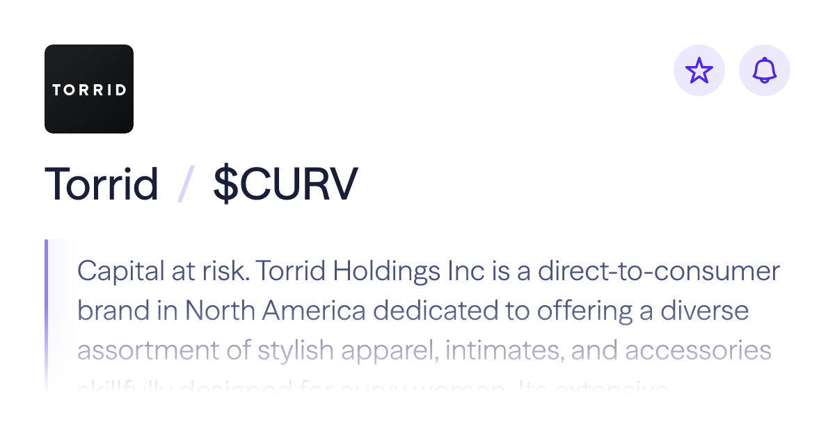 Buy Torrid stock | $CURV Share Price | Lightyear