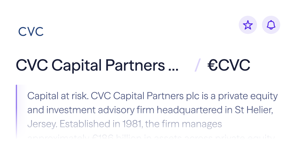 Buy CVC Capital Partners plc stock | €CVC Share Price | Lightyear