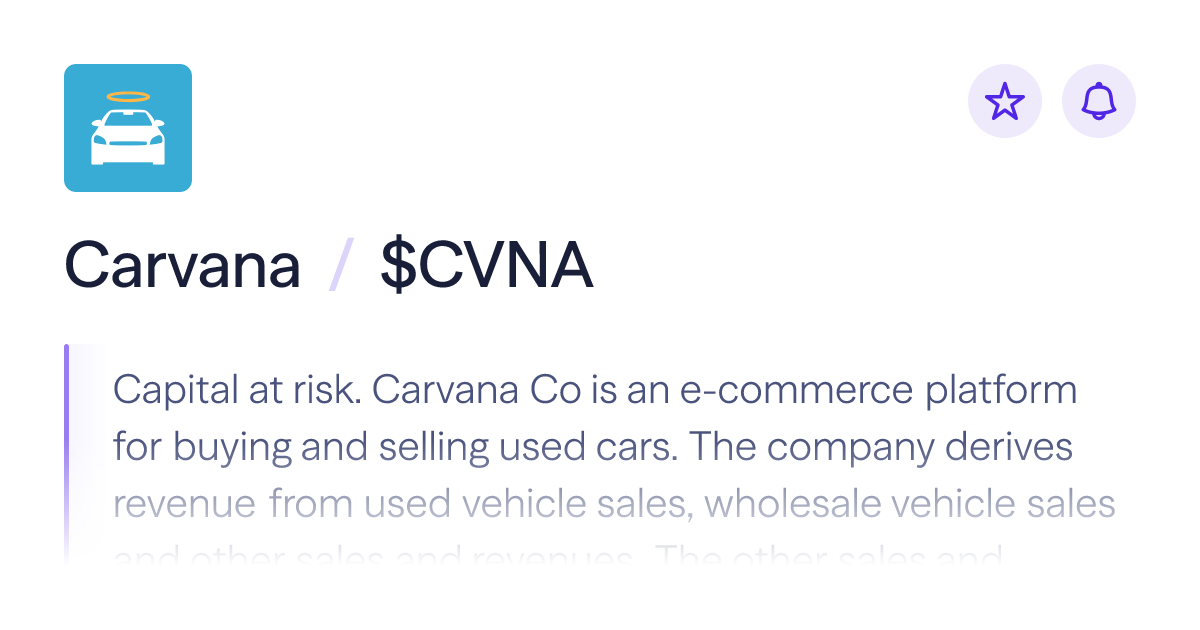 Buy Carvana stock | $CVNA Share Price | Lightyear
