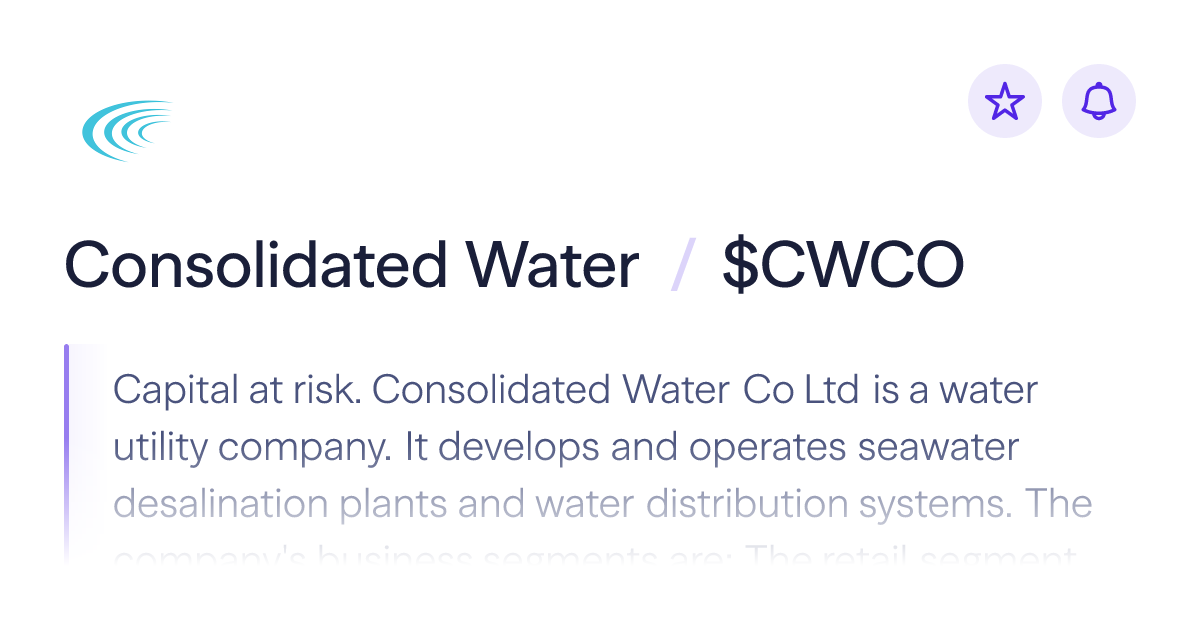 Buy Consolidated Water stock | $CWCO Share Price | Lightyear