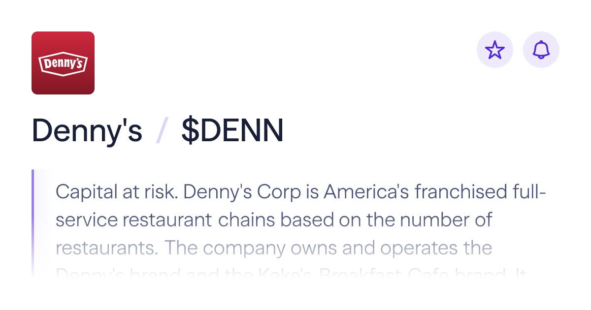 Buy Denny's stock | $DENN Share Price | Lightyear
