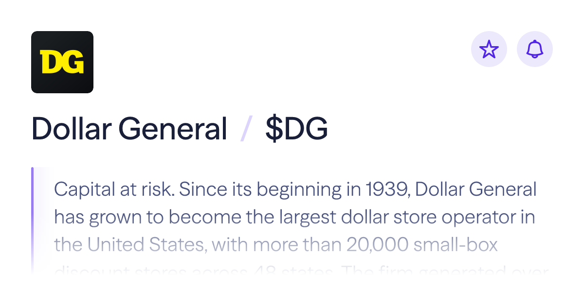 Buy Dollar General stock | $DG Share Price | Lightyear