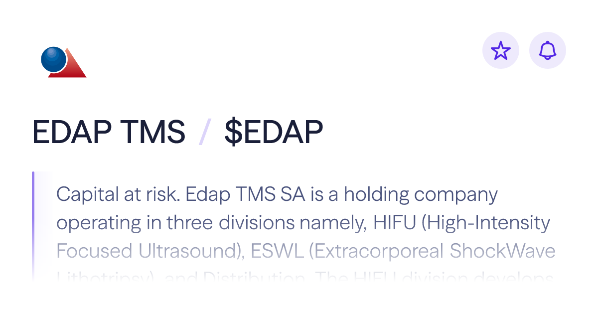 Buy EDAP TMS stock | $EDAP Share Price | Lightyear