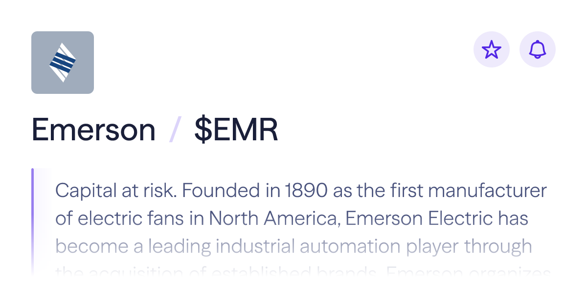 Buy Emerson stock | $EMR Share Price | Lightyear