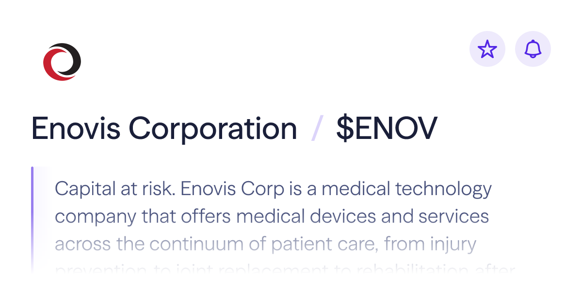 Buy Enovis Corporation stock | $ENOV Share Price | Lightyear