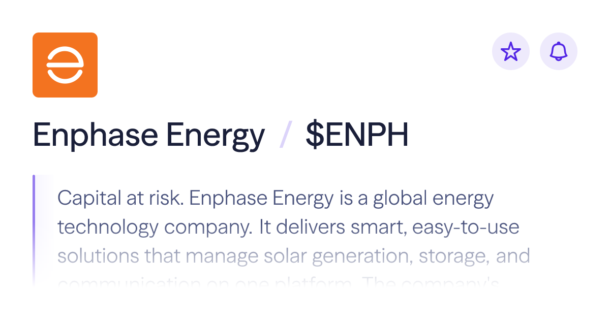 Buy Enphase Energy stock | $ENPH Share Price | Lightyear