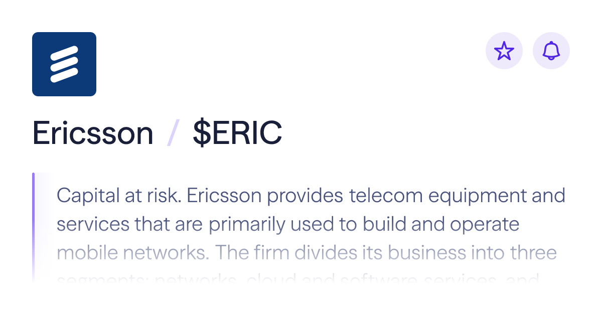 Buy Ericsson stock | $ERIC Share Price | Lightyear