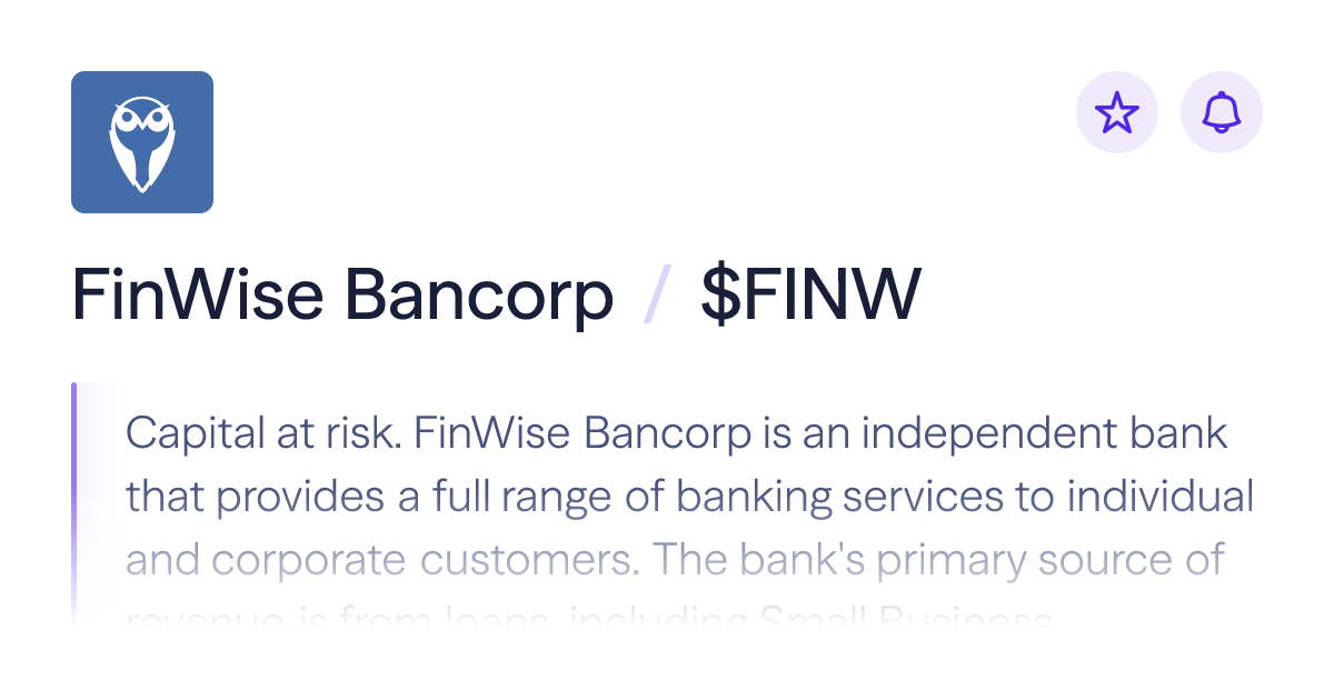 Buy FinWise Bancorp stock | $FINW Share Price | Lightyear