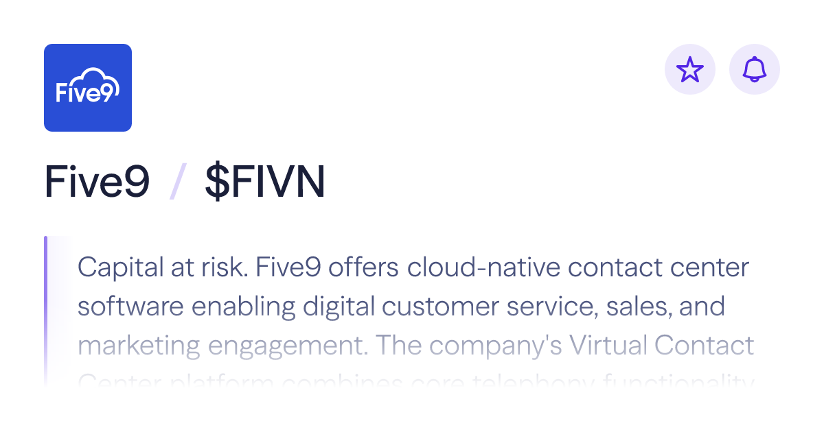 Buy Five9 stock | $FIVN Share Price | Lightyear